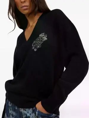 Roberto Cavalli Long-sleeve V-neck Sweater