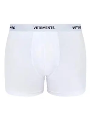 Vetements Logo Waistband Briefs - White