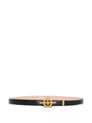 Balmain Calfskin Logo Belt - Black