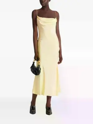 Balmain Cowl-neck Satin Dress
