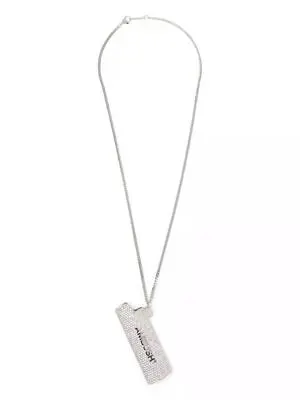 AMBUSH Pave Lighter Case Necklace - Silver