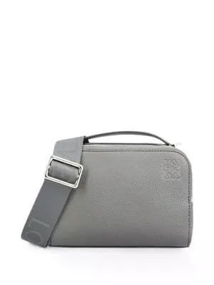 Loewe Anagram Leather Shoulder Bag - Grey