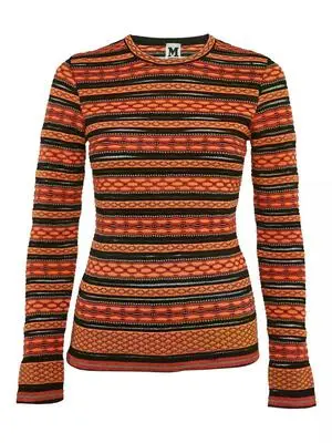 Women's Orange Striped Sweaters