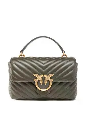 Pinko Mini Love Lady Chevron Tote Bag - Grey