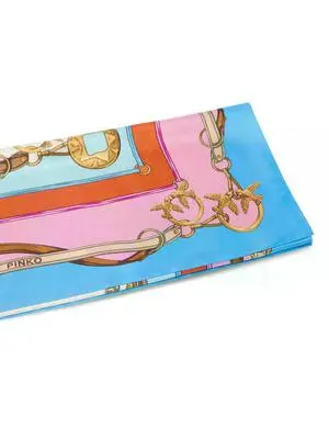 Pinko Graphic-print Scarf - Blue