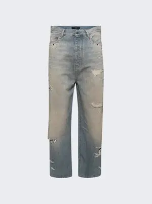 Amiri Bones Studded Baggy Jean - Blue