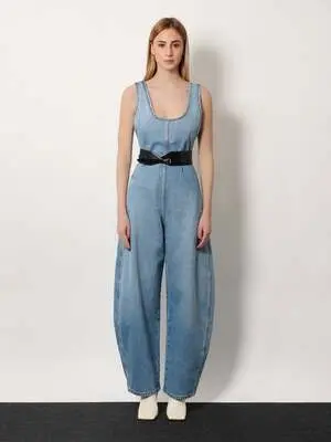Alaïa Round Denim Jumpsuit