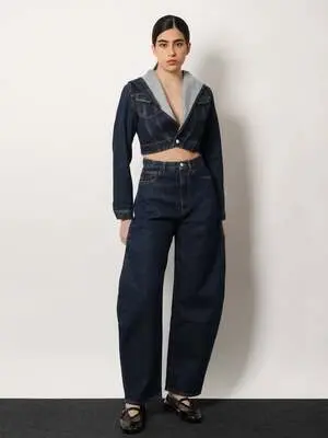 Alaïa Round Denim Jeans