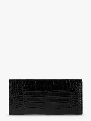 TOTEME Tlock Croco Print Leather Wallet