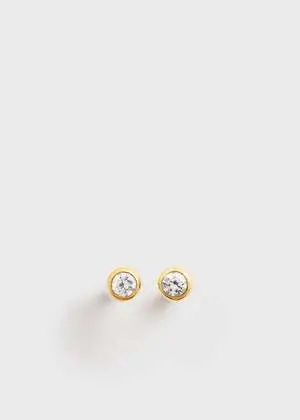 TOTEME Mini Diamond Stud Earrings - Gold