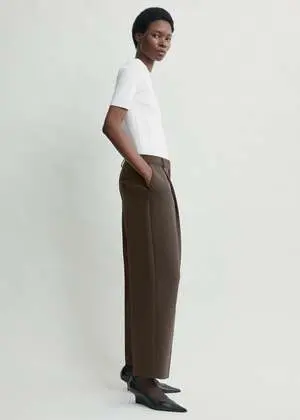 TOTEME Pleated Straight Trousers