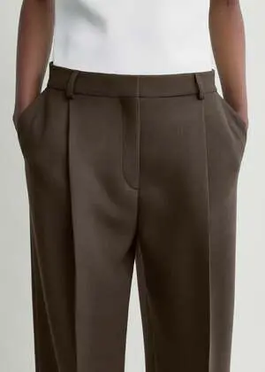 TOTEME Pleated Straight Trousers