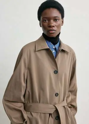 TOTEME Light Cotton Trench - Hazel