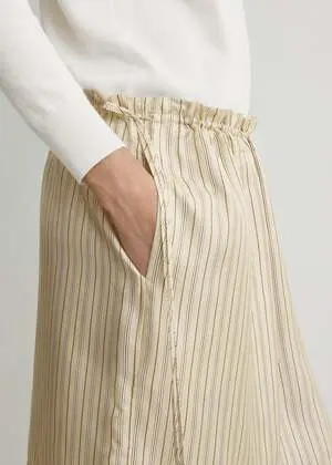TOTEME Striped Mini Skirt - Beige