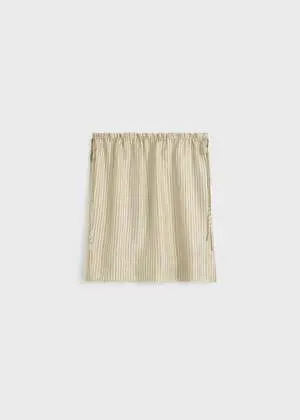 TOTEME Striped Mini Skirt - Beige