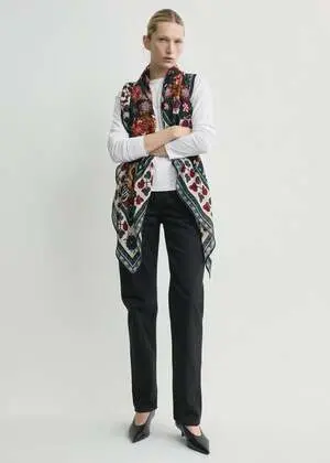TOTEME Winter Blanket Scarf Navy/red