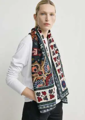 TOTEME Winter Blanket Scarf Navy/red
