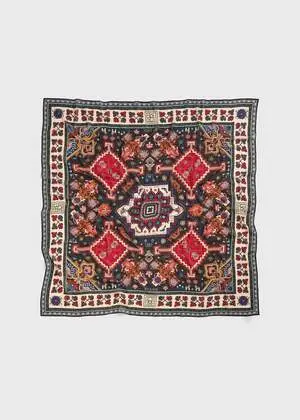 TOTEME Winter Blanket Scarf Navy/red
