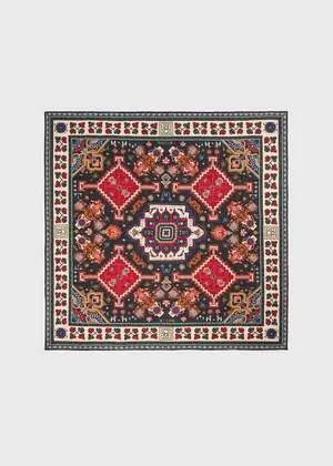 TOTEME Winter Blanket Scarf Navy/red