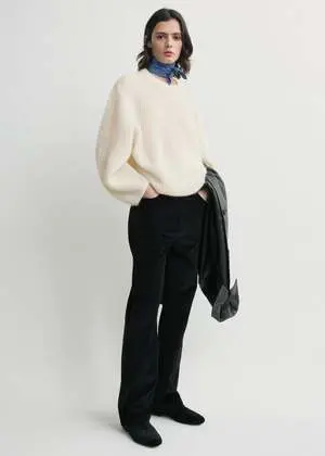 TOTEME Mohair Blend Rib Knit - White