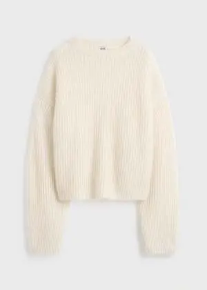 TOTEME Mohair Blend Rib Knit - White