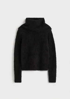 TOTEME Funnel Alpaca-blend Knit - Black