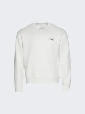 MAISON MARGIELA Numeric Logo Patch Sweatshirt - White