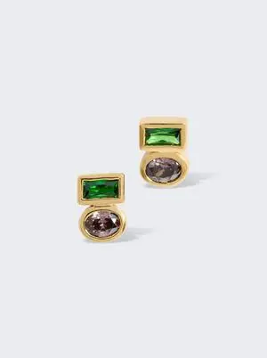 GWEN BELOTI Toi Et Moi Stud Earrings - Gold