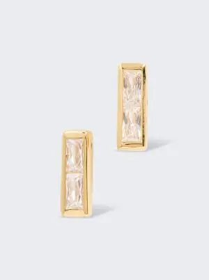 GWEN BELOTI Stacked Drop Stud Earrings - Gold