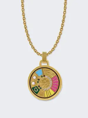 GWEN BELOTI Love In Color Pendant Necklace - Gold