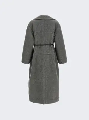 JIL SANDER Virgin Wool Coat With Leather Belt
