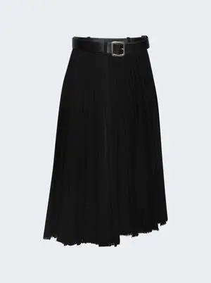 JIL SANDER Apron Pleated Leather Belt
