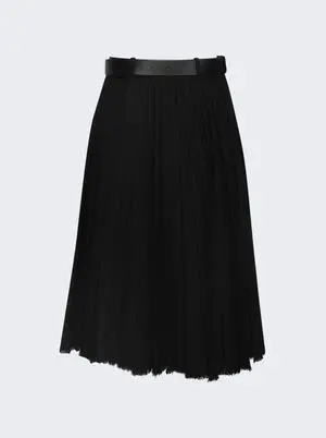 JIL SANDER Apron Pleated Leather Belt