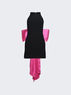 David Koma Mini Dress With Bow Detail - Black