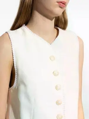 Etro Button-fastening Waistcoat With Crochet Trim