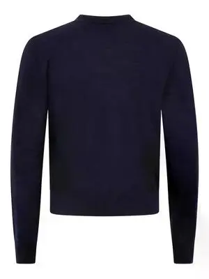 Dsquared2 Crew Neck Fine Virgin Wool Sweater With Embroidered Logo
