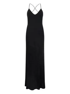 Roberto Cavalli V-neck Maxi Dress - Black