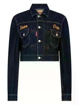 Dsquared2 Cropped Japanese Selvedge Denim Jacket