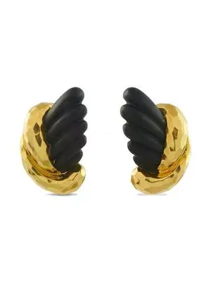 HENRY DUNAY 18k Yellow Clip-on Earrings - Gold