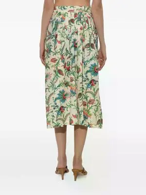 Etro Floral-pattern Midi Skirt - Neutrals