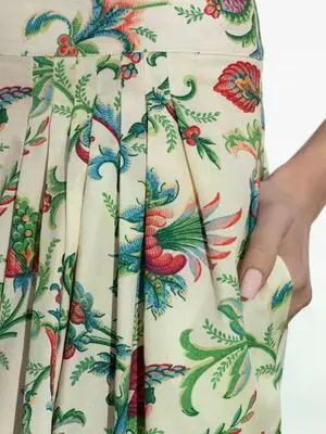 Etro Floral-pattern Midi Skirt - Neutrals