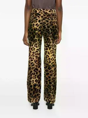 Ba&sh Animal-print Trousers - Brown