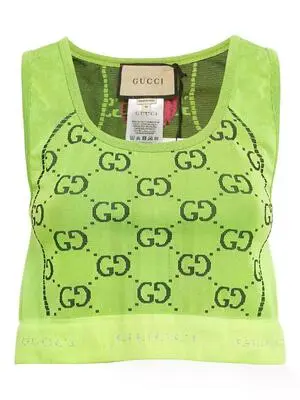 Gucci Jacquard Weave Crop Top
