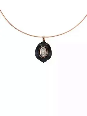 DEZSO Dezso Coquito Polki Diamond And Onyx Necklace