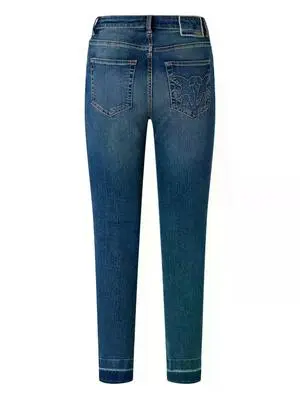 Pinko Embroidered Cuff Denim Jeans