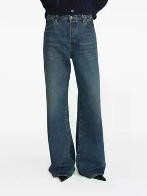 FRAME Wide-leg Trousers - Blue