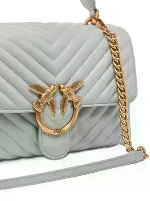 Pinko Medium Love Chevron-quilted Tote - Blue