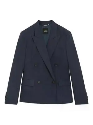 BOSS Double-breasted Blazer With Flap Pockets