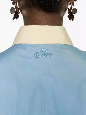 Marni Paneled Collared Top - Blue