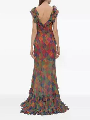 Etro Paisley-pattern Maxi Dress - Blue